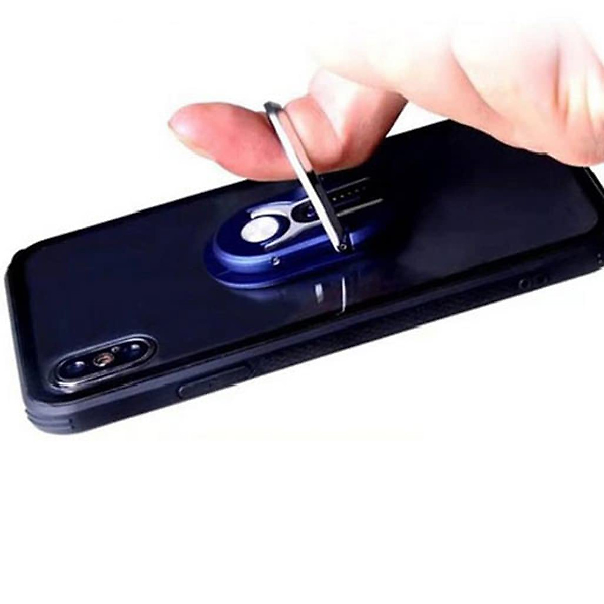 Pouch Case Compatible for Stratus C5 / Cloud Mobile Stratus-C5 Elite Car Mount Phone Stand with Holster Pouch with Belt Clip Loop (Black 3in1Ring +Horizontal Pouch)