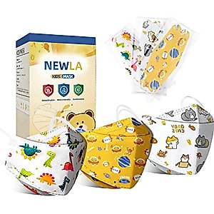 Kids Disposable Face Mask, 30 Pack Individually Wrapped Masks for Children,4-Ply Breathable Safety Masks for Boys and Girls(Aged 4-12)