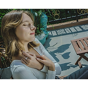 AINUOSHI Moissanite Diamond Rings for Women- Engagement Promise Eternity Weeding Solitaire Round Shaped Ring Band for Her Sterling Silver