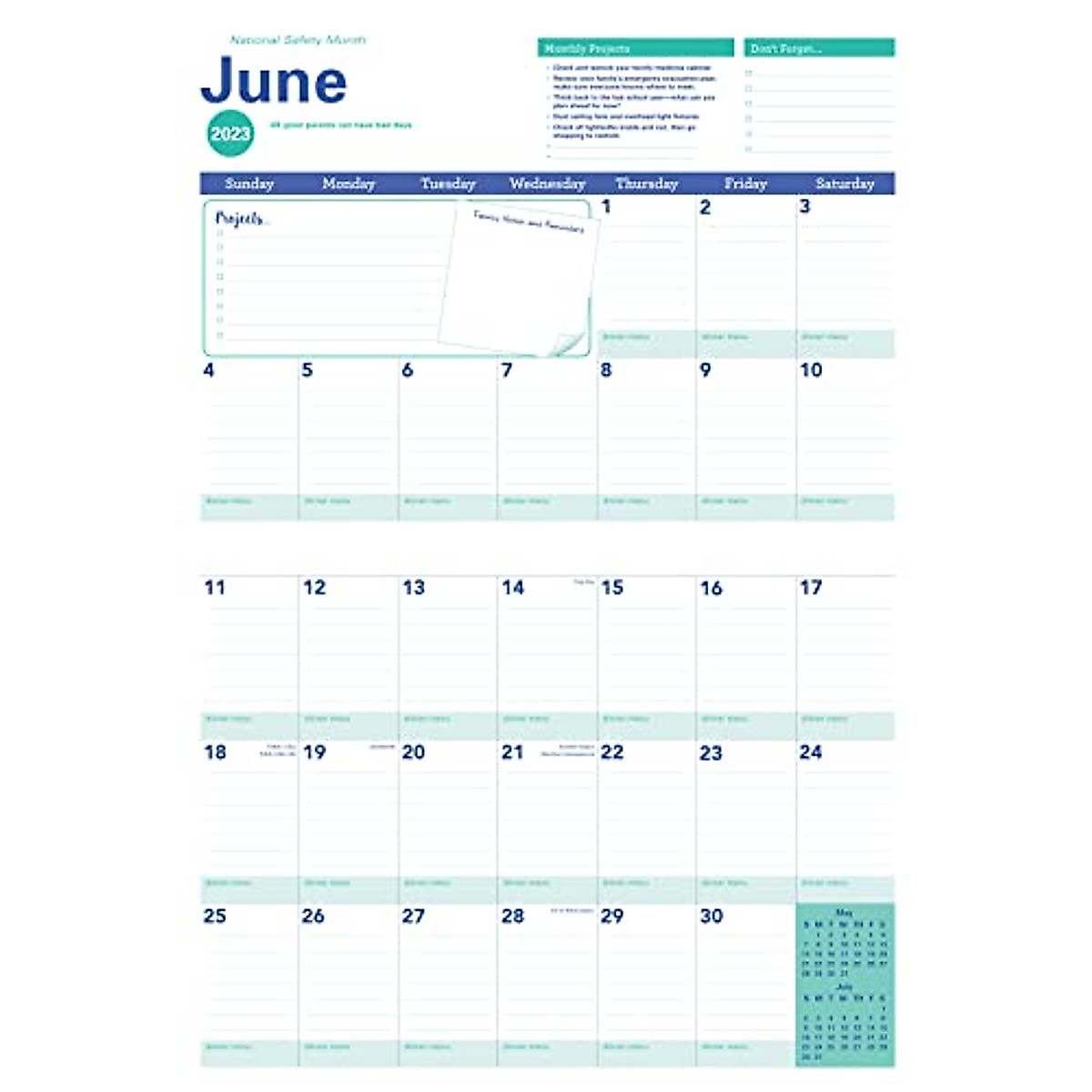 2023 Amy Knapp's Big Grid Family Organizer Wall Calendar: 17-Month Giant Fridge Planning Calendar for Mom with Stickers (Thru December 2023) (Amy Knapp's Plan Your Life Calendars)