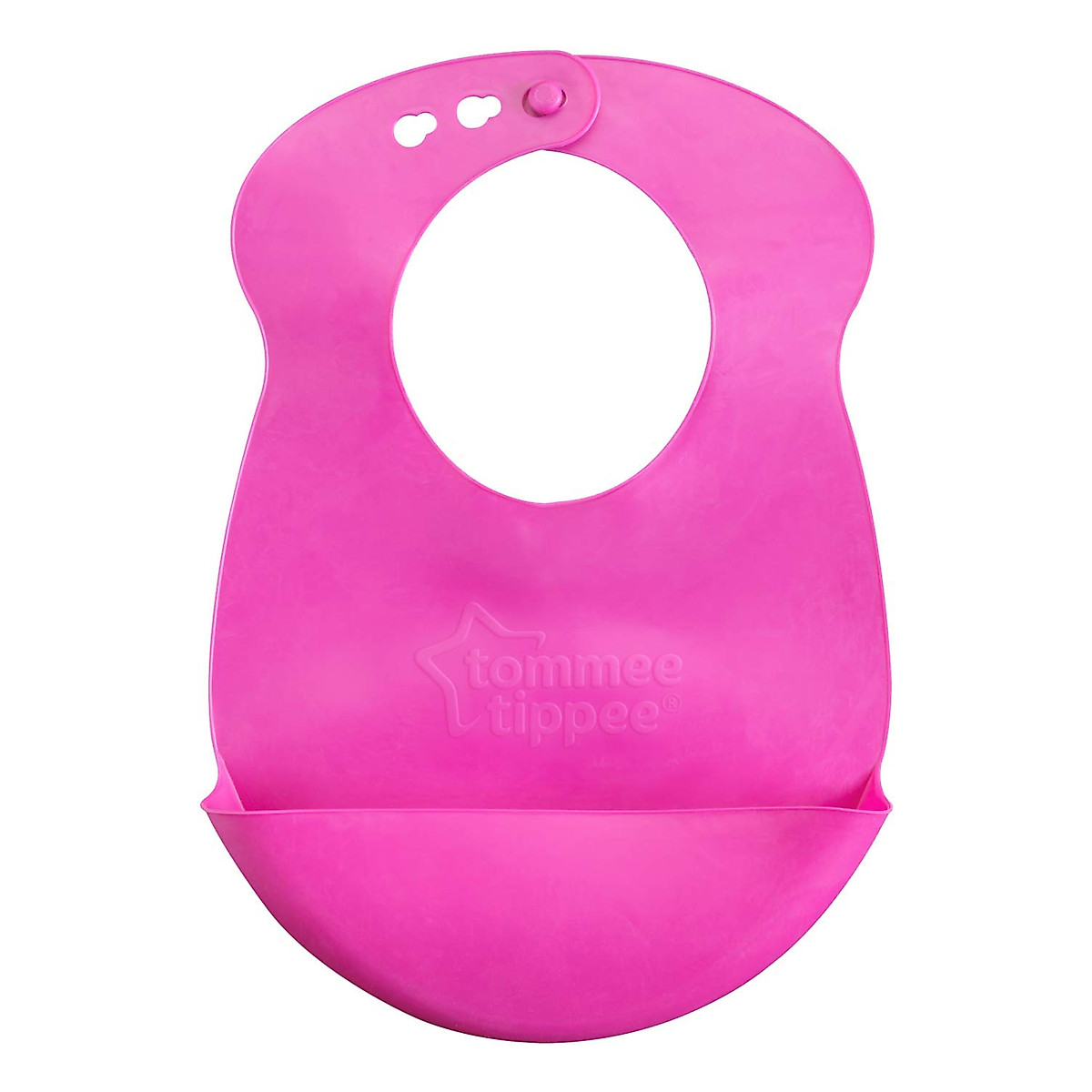 Tommee Tippee Easi-Roll Bib, Pink and Purple/Pink and Blue, 2 Count