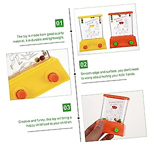 SAFIGLE 4pcs Waterplane Mini Arcade Machine Mini Toys Mini Game Consoles Water Handheld Games Kids Robot Toys Ring Toss Water Ring Toss Toys Decompression Toy Children Toy Child