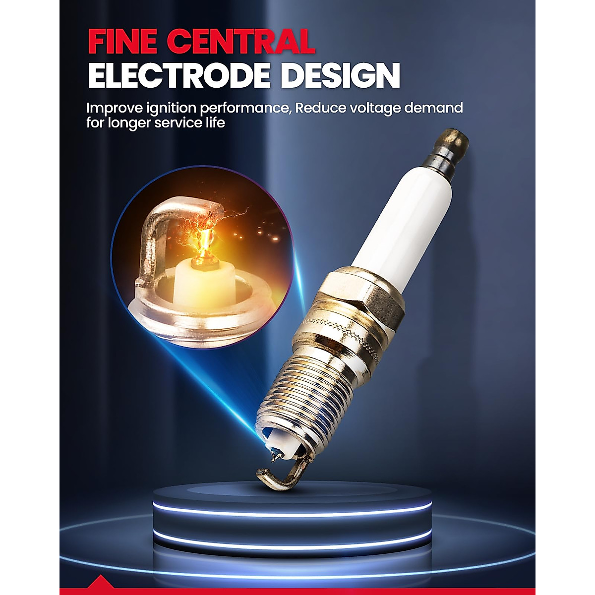 KAX IFR6T11 Iridium Spark Plug 4589,Double Iridium Spark Plugs 6 Pack Fit for Camry,RAV-4,Tundra,tC,RX330,RX300,Highlander,xB,Sienna,ES330,ES300,GX470,Avalon,LS430,Miata,4Runner,SC430,Miata,4Runner