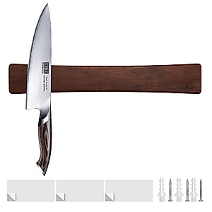 HOSHANHO Magnetic Knife Strips for Wall & Refrigerator 16 Inch + HOSHANHO Kitchen Knife in Japanese Steel