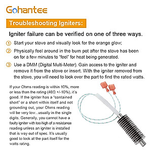 gohantee 15 Fin Igniter Replacement for Harman Pellet Stoves 3-20-677200