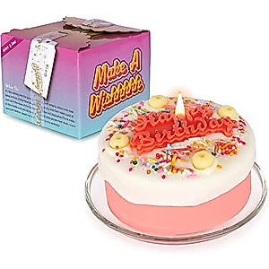Happy Birthday Gift Cake Candle - Beautiful Cute Cool 10 oz Bday Scented Candle ~ Looks Like a Real Cake ~ Presented in a Stylish Gift Box ~ 100% Soy Wax (Does Not Include Glass Tray)