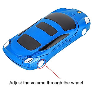 Car-Shaped Flip Phone for Senior & Kids, Flip Keypad 2G GSM Cell Phone 100-240V, Support MP3, Camera, Video Playback, Recording, Radio, Bluetooth, Calculator(Blue)