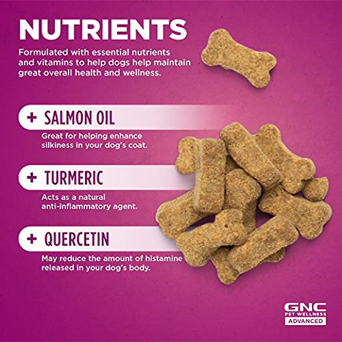 GNC for Pets Advanced Allergy Bundle Dog Supplements - Skin & Coat Dog Supplements and Seasonal Immune Support Dog Supplements - 90 Count Dog Chew, Dog Allergy Supplement, Dog Immune Supplement