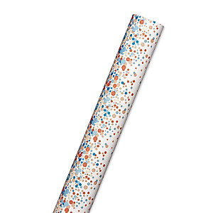 American Greetings 175 sq. ft. Reversible Wrapping Paper for Birthdays, Weddings, Bridal Showers, Baby Showers and All Occasions, Multicolored Polka Dots (1 Roll, 30 in x 70 ft.)