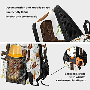 Cowboy Personalized Kids Toddler Backpack for Boys Girls ,Custom Mini School Backpack Bags Kindergarten