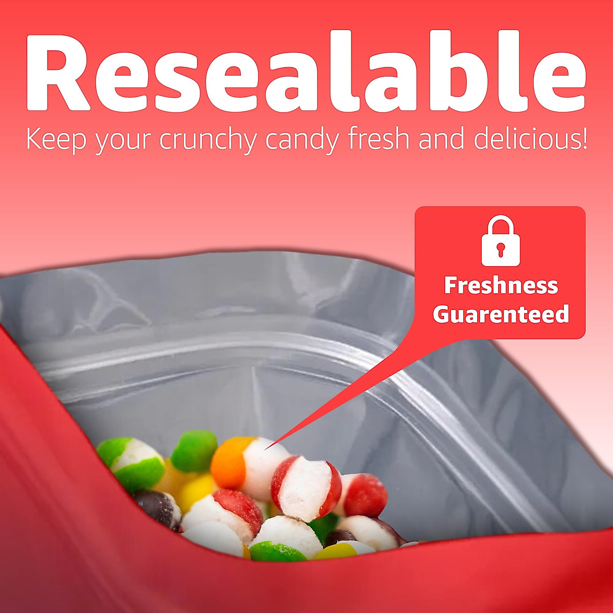 Freezed Sweets | Premium 1LB Freeze Dried Skittles | Original Flavor | Bulk Crunchy Freeze-Dried Candy Treat | Resealable Bag | Viral TikTok Sensation | Freshness Guaranteed