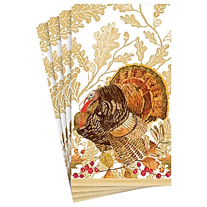 Woodland Turkey Paper Guest Towel Napkins - 15 Per Package - 2 Packs