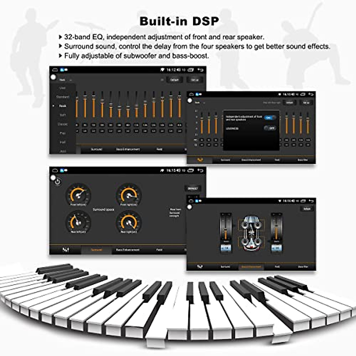 Joying Android 10.0 Head Unit Octa Core 4GB+64GB 7 Inch Single Din Auto Car Stereo Universal Radio with Physical Button Support 4G SIM/FM Radio/Bluetooth 5.1/Back-Up Camera/Fast Boot/DVR/OBD2/SWC