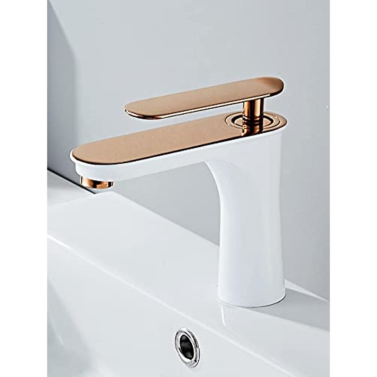 ZHANGYUEFEIFZ Bathroom Sink Faucet Sink Faucet Bathroom Vanity Faucet Solid Brass Sink Faucet hot and Cold Single Handle countertop Toilet Faucet Kitchen Faucet (Color : Black Gold T)