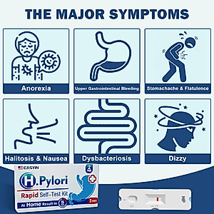 EASYIN H Pylori Test Kit: 2 Pack Helicobacter Pylori Test at Home Results in 10-15 Minutes - Fast & Highly Accurate, Easy to use & Read H-Pylori Test Kit (2)