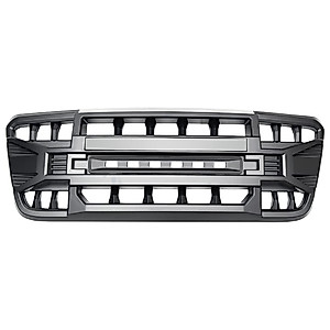MEGAIE Front Grill Replacement for F150 2004-2008, Matte Black Front Bumper Grille w/Off-Road Lights