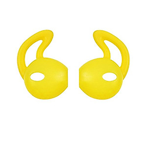ALXCD Ear Gel for iPhone Earpods, Ear Buds Tips Bumper, 4 Pair White Anti-Slip Soft Silicone Replacement Earbud Tips for Earphone of iPhone7 SE 6s iPhone 6s Plus 5s [Sport] (Red/Blue/Yellow/Orange)
