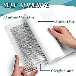 TUZAZO 12 Pack Drywall Repair Kit, 4/6/8 Inch Aluminum Fiber Mesh Dry Wall Repair Patches with Scraper and Sandpaper, Self-Adhesive for Ceiling Plaster Wall Hole Easy Solution