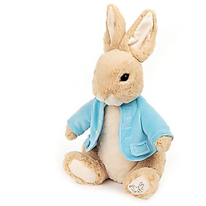 GUND Beatrix Potter Classic Peter Rabbit in Blue Coat Deluxe Soft Plush Stuffed Animal Bunny, Brown, 11”