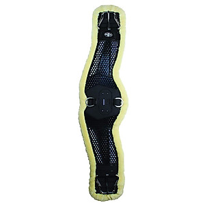 Professional's Choice Contoured Cinch for Horses | Durable, Breathable & Adjustable Girth with Fleece Lining | Available in 6 Sizes & 2 Colors | 26" Black