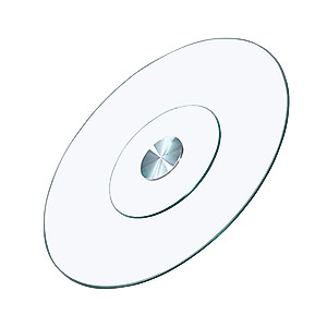 Turntable 32/36/40inch Glass Lazy Susan Round Tempered Glass with Silent Bearings, Rotating Serving Plate Suitable for Birthday Parties Family Dinners and Banquets