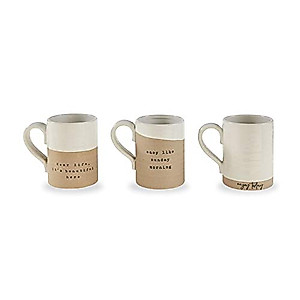 Mud Pie Enjoy Today Stoneware Mug, 1 Count (Pack of 1)
