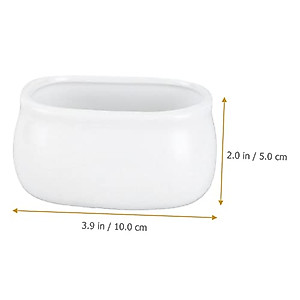 FRCOLOR 2pcs Table Jug Coffee Pitcher Flour Gravy and Cookie Salad Fried Containers Ceramic Et Storage Creamer Sauce Food Cube Serving Porcelain Ice Cup Jar Sugar Cream Holder Teabag