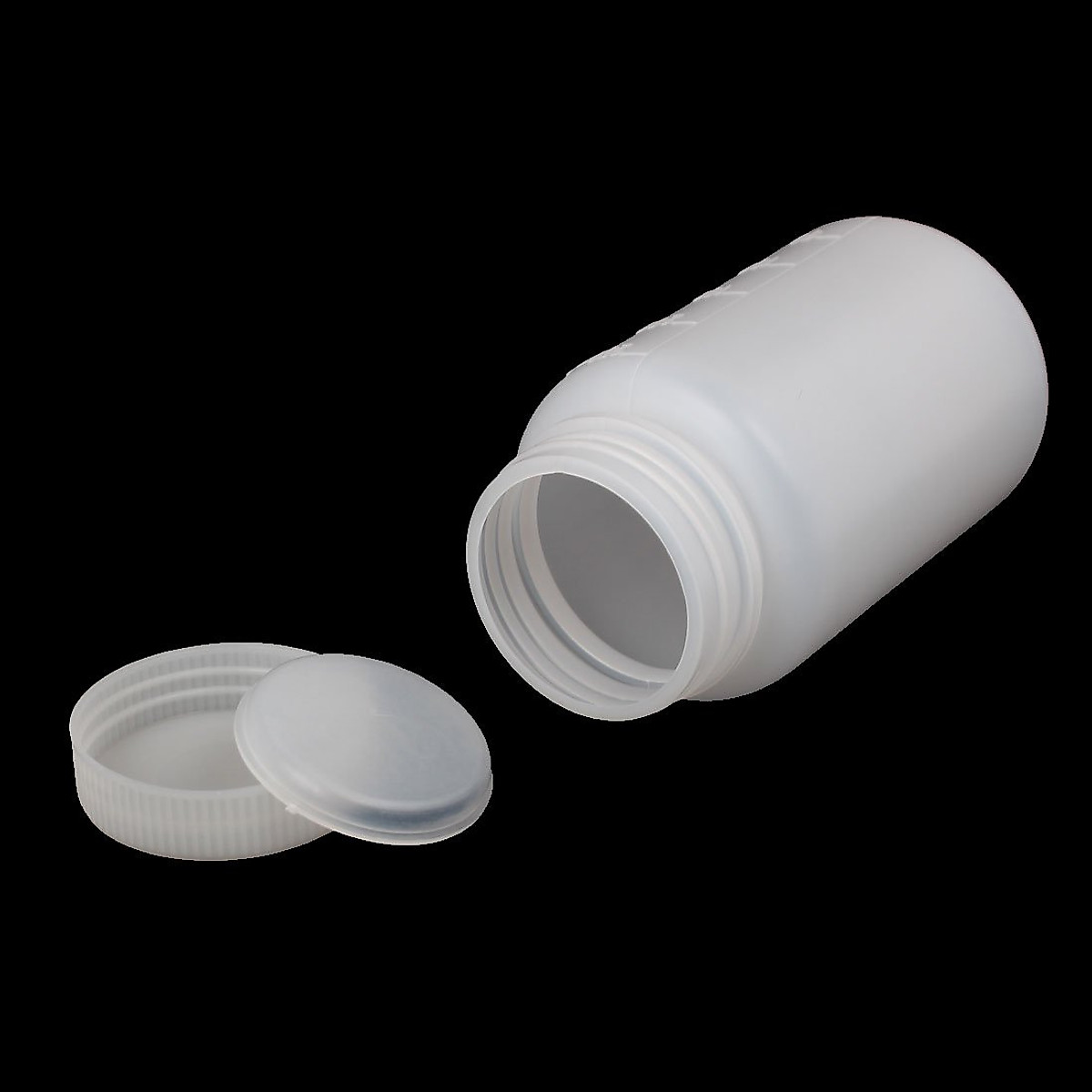 uxcell 2Pcs 250ml Plastic Wide Mouth Laboratory Reagent Bottle Sample Sealling Bottle White
