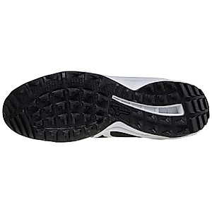 Mizuno Men's Ambition 2 All Surface Mid Turf Shoe, Black-White, 10.5