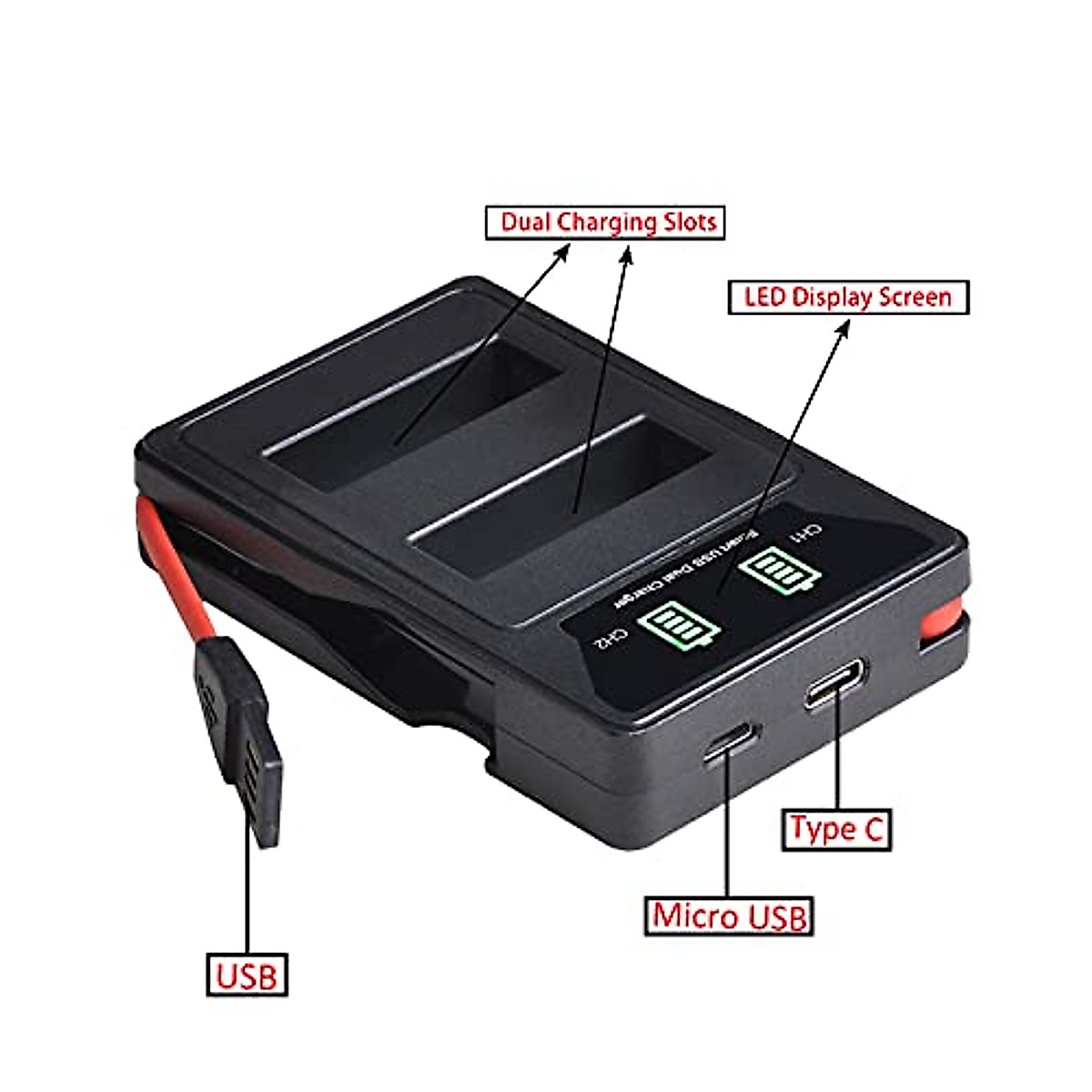 Pickle Power Battery and Charger Set Replacement for Nikon EN-EL5 ENEL5 MH-61 and Nikon CoolPix P3 P4 P80 P90 P100 P500 P510 P520 P530 P5000 P5100 P6000 Coolpix 3700 4200 5900 7900 S10