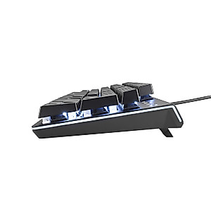 i-rocks K75M Illuminated Mechanical Keyboard, 104 Keys, PBT Keycaps, Backlit LED Light and Shortcut Keys - Programmable Light & Macro Recorder (Cherry MX Brown Switch, White)