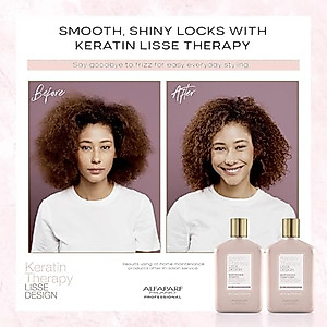 Alfaparf Milano Lisse Design Keratin Therapy Anti Frizz Hair Shampoo - Maintains Smoothing Keratin Hair Treatment + Vegetable Collagen for Hair Repair - (8.45 oz)