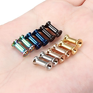 Vsnnsns 8G 316L Surgical Stainless Steel Ear Gauges Tunnel Plug Earrings Expander Stretcher Piercings Jewelry for Women Men 6 Pairs 8 Gauge 3mm