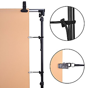 Mudder Backdrop Background Clips Holder for Photo Video Studio, 12 Pack, Black