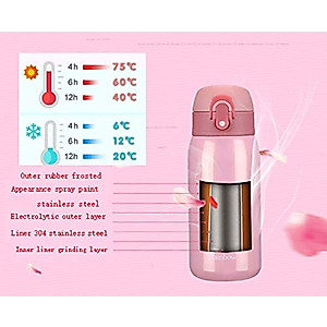 GOODESERVE Kids Water Bottle Vacuum Insulated Stainless Steel Flask Thermos 260ml