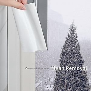 MILEQEE Cloth Duct Window Seal Strip Tape for Winter, 2.75in x 66FT, Weather Stripping Sealing Insulation Tape for Windows and Door, Easy Tear Sealer Draft Blocker Silver