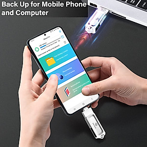 Auto Back Up for All Devices 512GB iPhone iPad Android Phones Mac and Windows Computer Storage Device Stick Picture Transfer Stick for iPhone USB Flash Drive Photos and Videos Back up Memory Stick