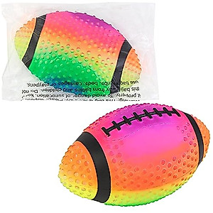 Regent Practice Football Neon Colored 9inch Spiked for gripping Control Made of Soft Rubber Inflatable Football air Filled Great for The Pool or Playground PINK ORANGE LIME BLUE PURPLE (SJB-9R)
