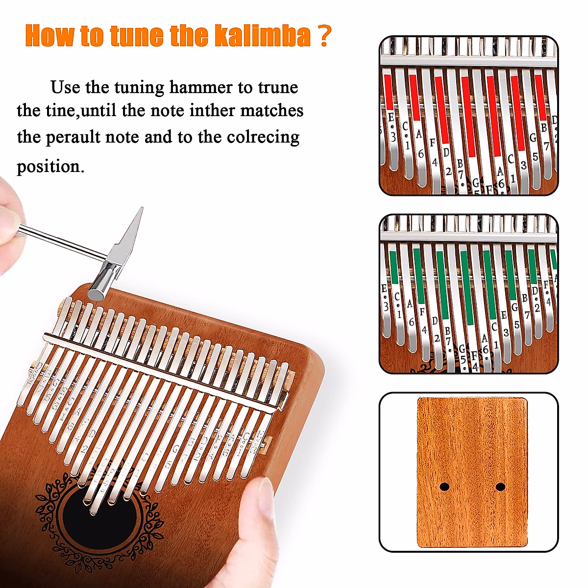 Kalimba 21 Keys,Calimba, Portable Kalimba Thumb Piano, Finger Piano Kalimba 21 Keys, Thumb Piano for Adults, Kids and Beginners.