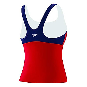 Speedo Women's Guard Swimsuit Tankini Top Endurance , Us Red, Large