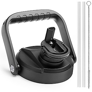 BUZIO Straw Lid 128oz/84oz Insulated Water Bottle Stainless Steel Gallon Jug Only, Replacement Straw Lid of 4.33” Diameter Insulated Gallon Jug with Big Wide Handle, Easy to Carry, Leak-Proof BPA-Free