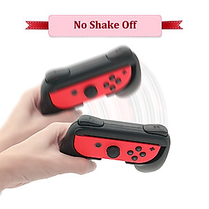 FYOUNG Hand Grips for Switch and Switch OLED Model Controllers, Grip for Switch for Joy Con - Black(2 Packs)