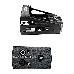 Ade Advanced Optics Delta RD3-012 Red Dot Reflex Sight + Optic Mounting Plate for Ruger American Pistol