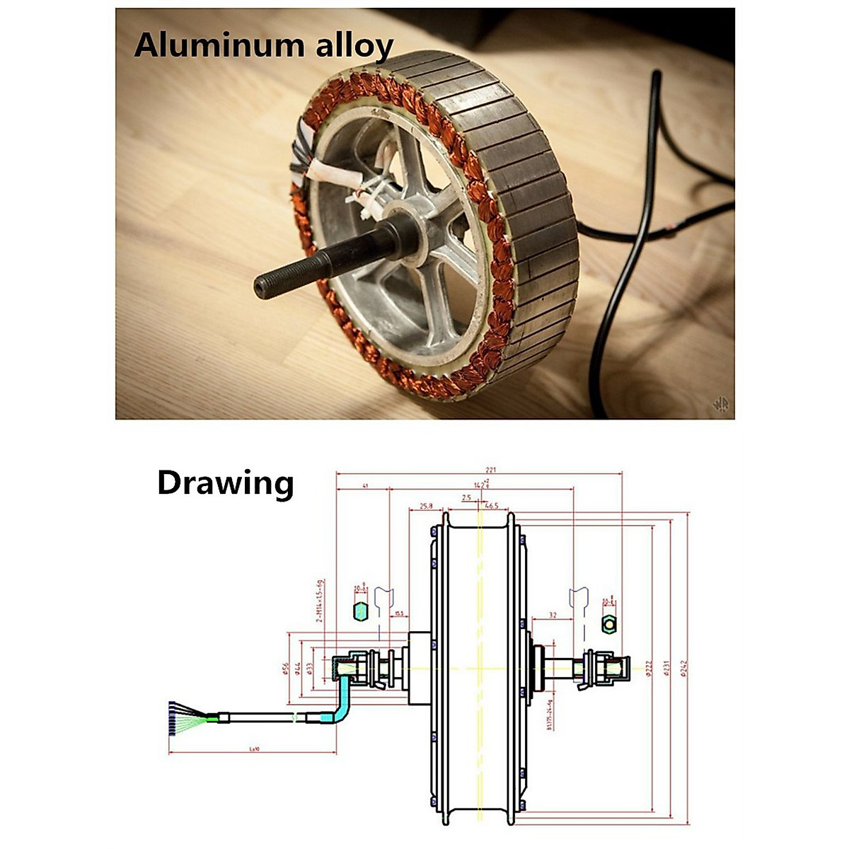 NBPOWER QS 3000W Brushless Hub Motor,72V 80A Sabvoton programmable Controller, TFT Color Display,with PAS and Alarm, 3000W Electric Bike Conversion Kit (26inch Rear)