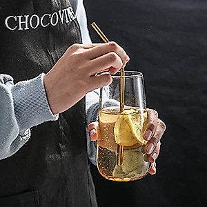 Reusable Metal Gold Straws 100Pcs.LindaWare Stainless Steel Curved Straws, 8.5" Bent Straight Straws Wholesale for 30 oz & 20 oz Tumblers Yeti Water Bottle. Dishwasher Safe(Gold, 8.5" bent 100pcs)