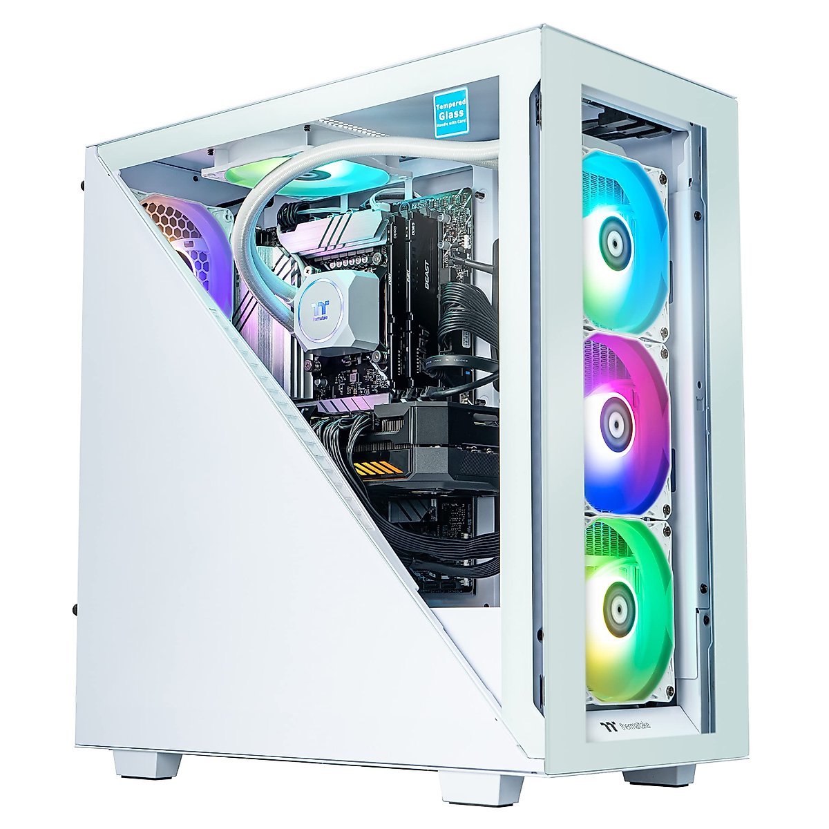 Thermaltake LCGS Avalanche i370 AIO Liquid Cooled CPU Gaming Desktop (Intel® Core™ i7-12700KF, 32GB DDR5 5200Mhz, NVIDIA® GeForce RTX™ 3070, 1TB Gen4 NVMe M.2, WiFi, Win10 Home) D3AV-Z690-370-LCS