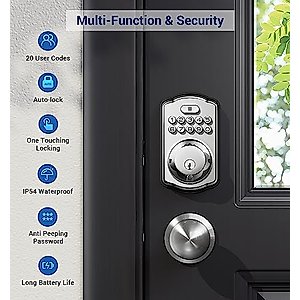 Veise KS02D and KS01C Door Lock with Handle Set Bundle