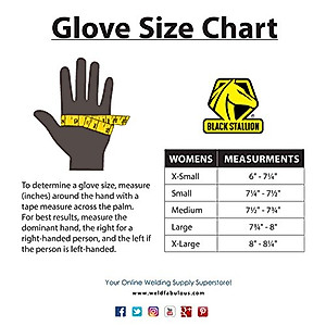 Black Stallion BSX LS50 Woman's AngelFire Premium Pigskin Welding Gloves - Medium