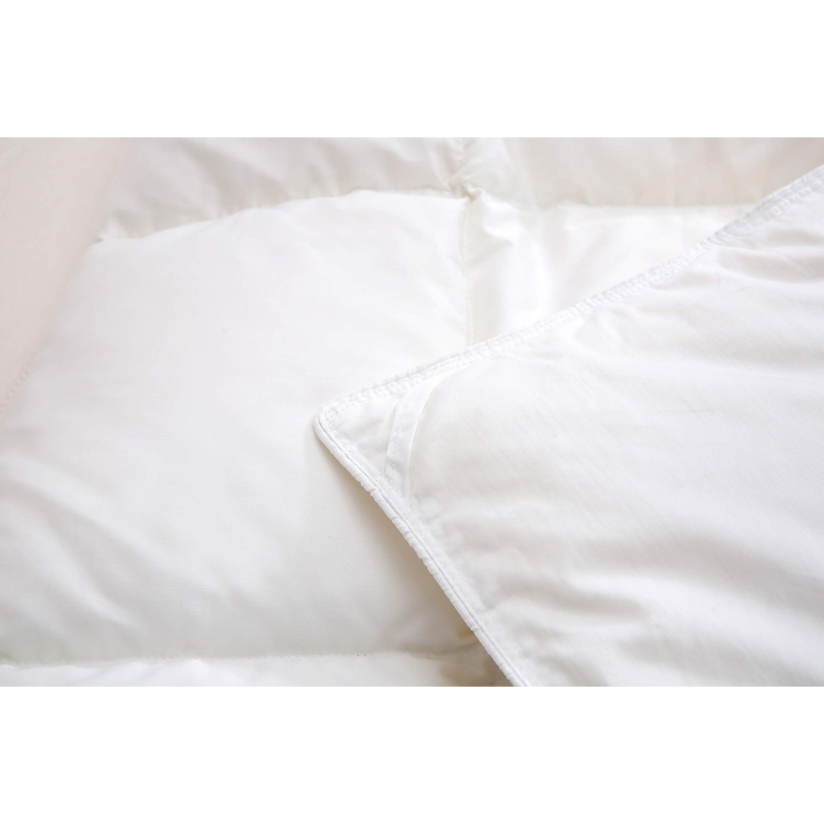 Baby Crib Comforter/Duvet/Blanket All Season 100% Natural White Goose Down Filled,Noiseless 500 Thread Count 100% Cotton Fabric 750+Fill Power (White, 41x48in)