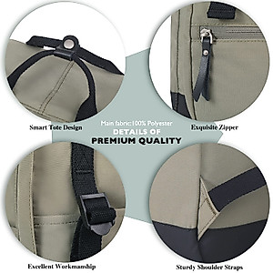 OKTA Laptop Waterproof Hiking Backpack for women - Shoulders School Bag (Olive-green)